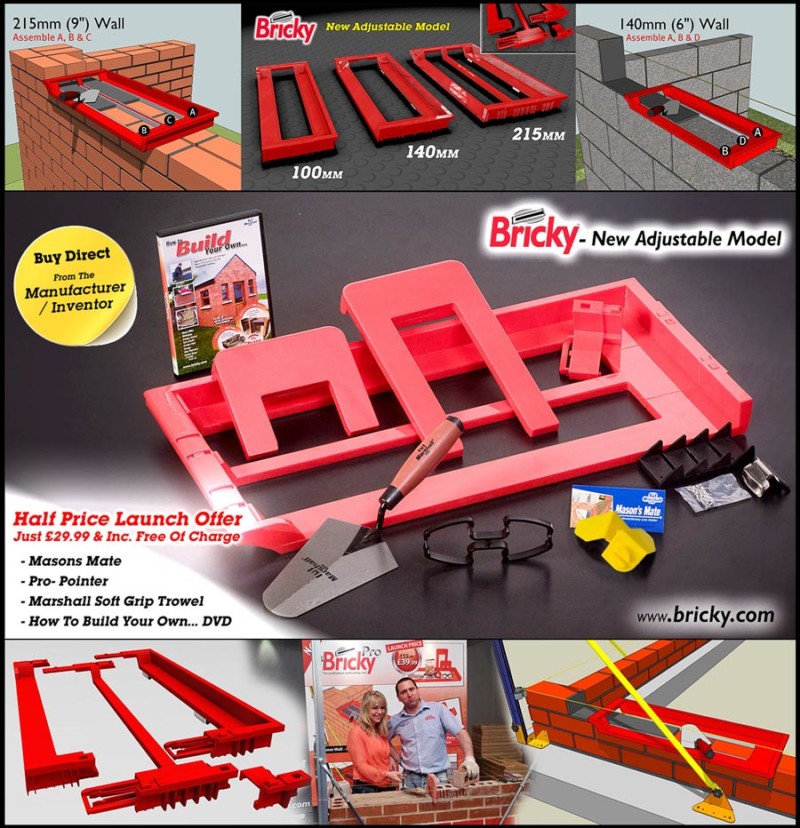 The New Bricky Wall Building Tool Adjustable Model